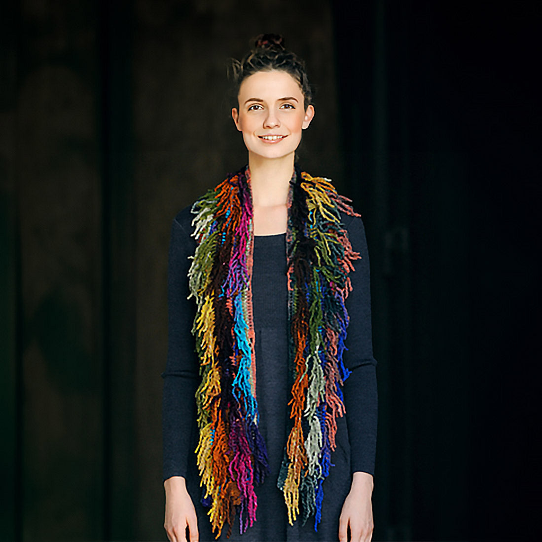 fringe muffler – あみものレシピ