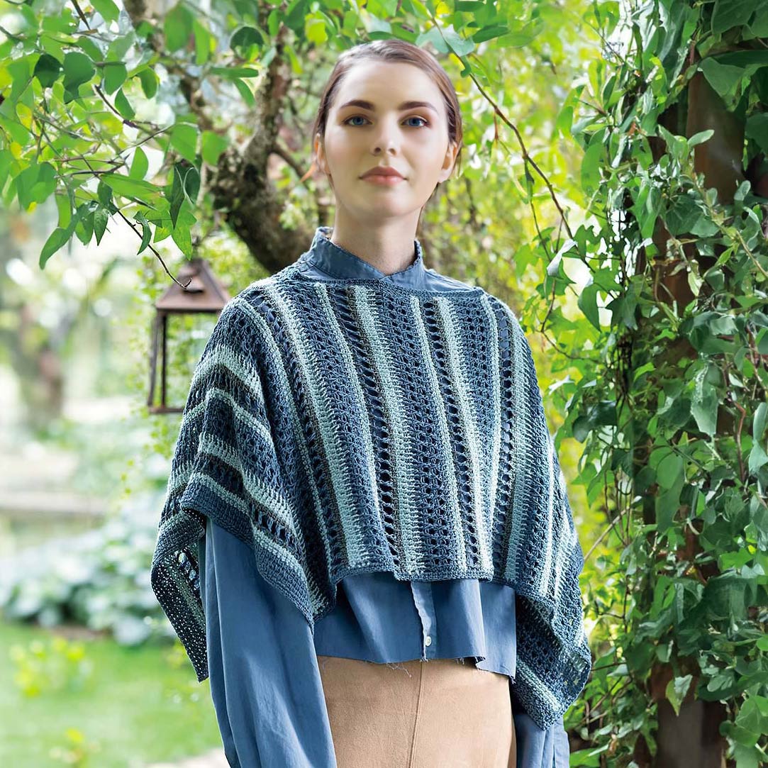 afghan knit poncho – あみものレシピ